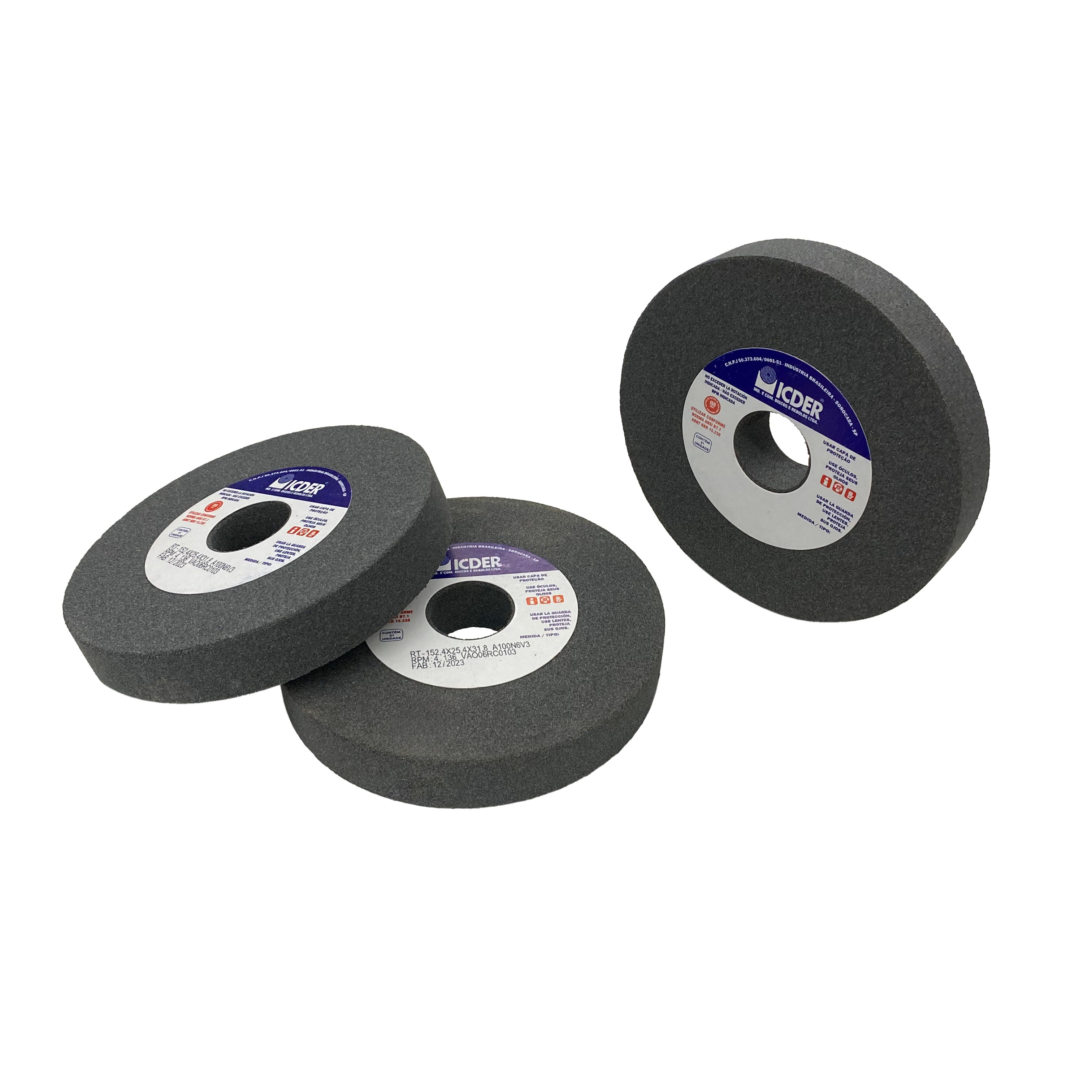 Rebolo Uso Geral 125 X 25,4 X 31,8mm - Afiação e Desbaste (6" X 1")