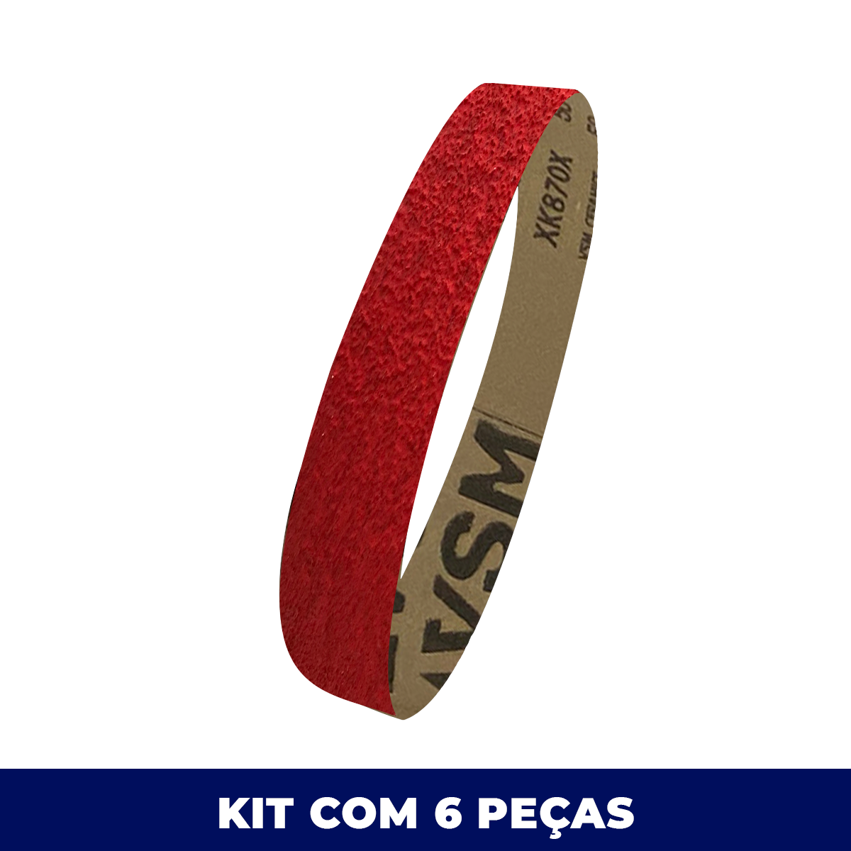 Lixa Cinta 444x25 - VSM Ceramics XK870X - ESCOLHA O GRÃO - Kit 6 un. P